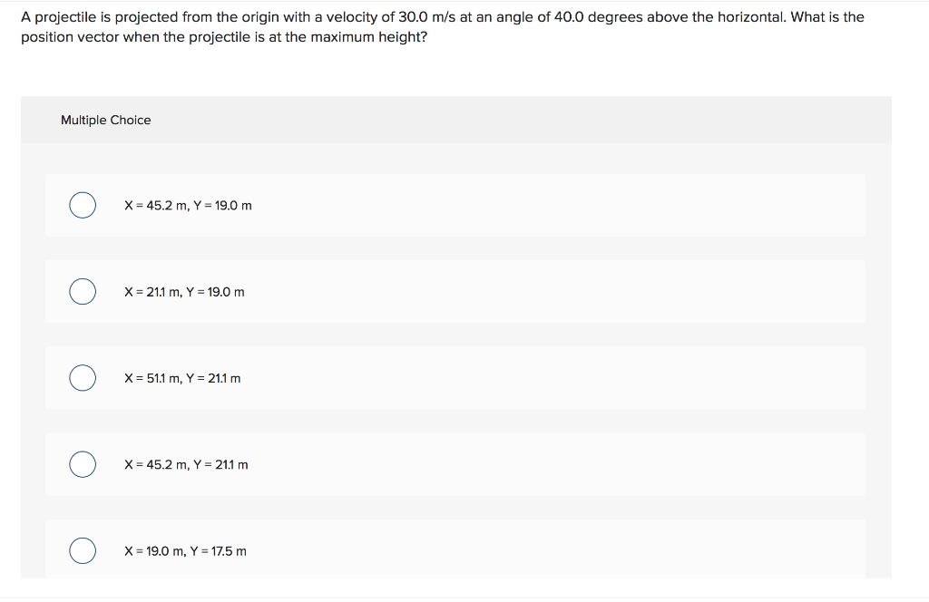 Solved A Projectile Is Projected From The Origin With A