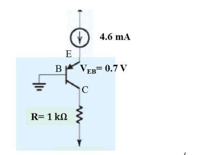 Solved Consider a pnp - transistor with VER = 0.7 V at T = | Chegg.com