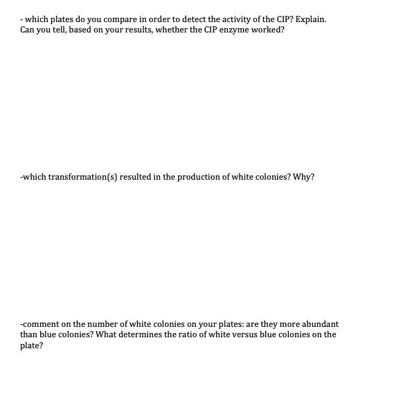GFP Fusion Cloning: Transformation Plating Tube | Chegg.com