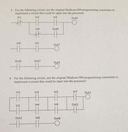Solved For the following circuit, use the original Modicon | Chegg.com
