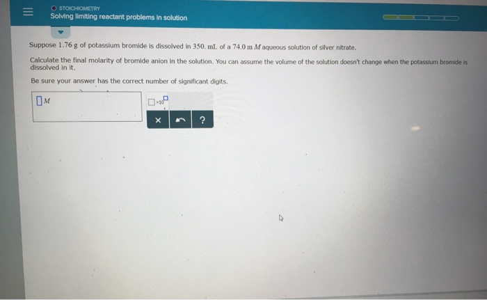 Solving Limiting Reactant Problems In Solution 9587