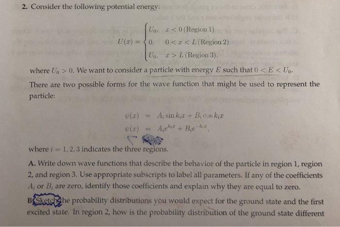 Solved 2. Consider the following potential energy: Un | Chegg.com