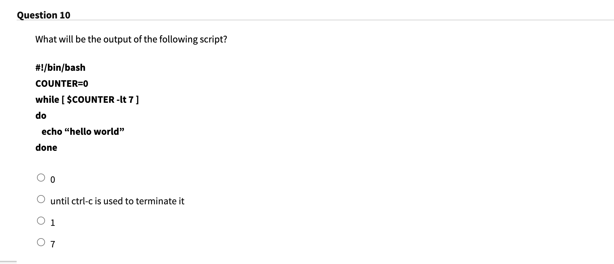 Solved Question 10 What Will Be The Output Of The Following 