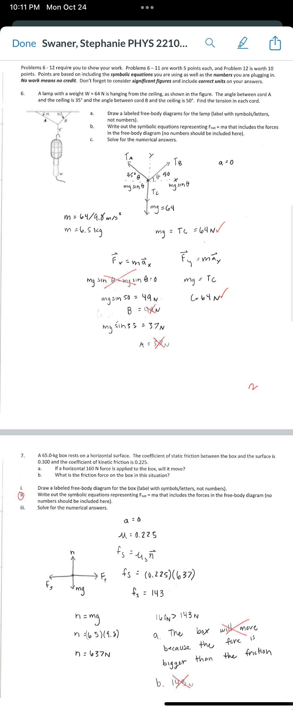 Solved Problems 6−12 require you to show your work. Problems | Chegg.com