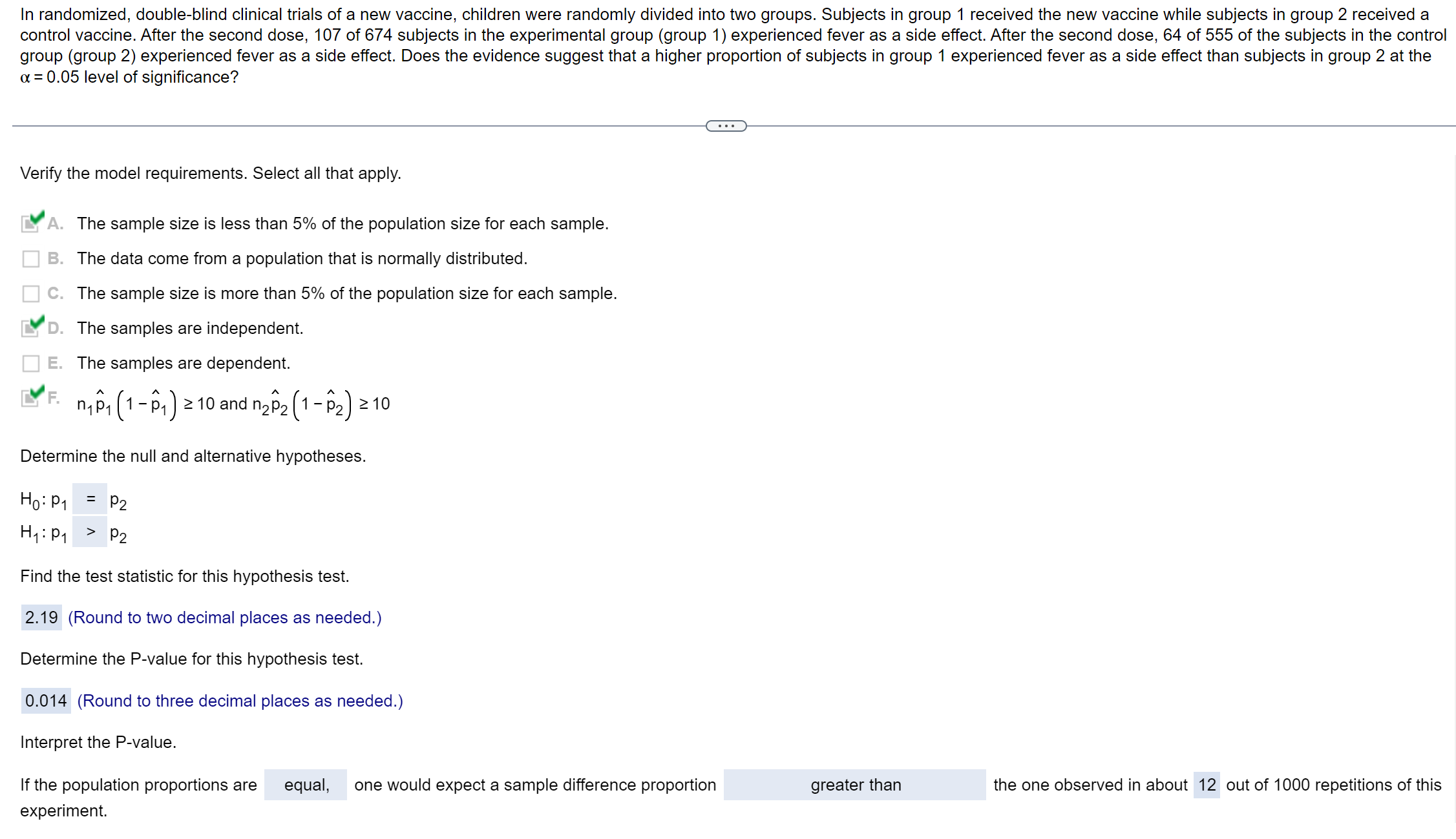Solved α=0.05 level of significance? Verify the model | Chegg.com