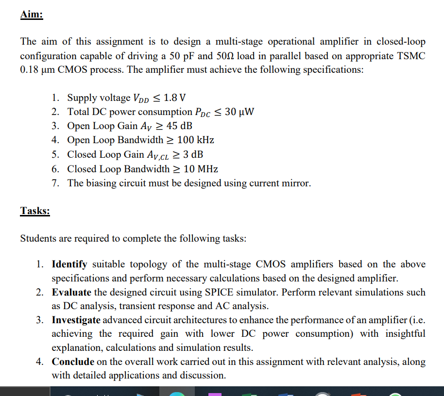Solved Aim: The aim of this assignment is to design a | Chegg.com