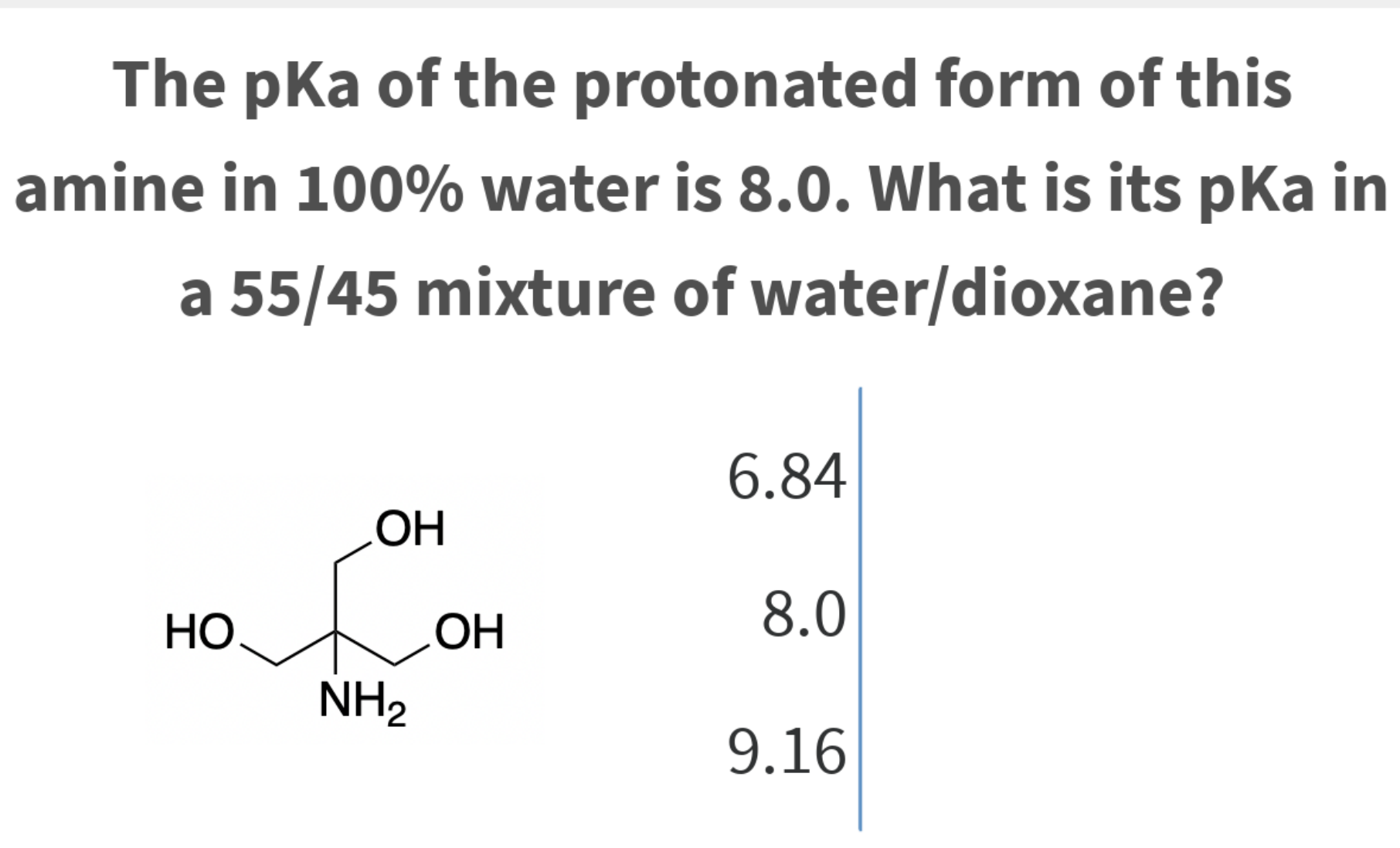Solved The pKa of the protonated form of thisamine in 100% | Chegg.com