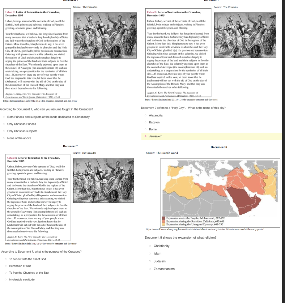 Documen Source: The Crusades Source: The Crusades | Chegg.com