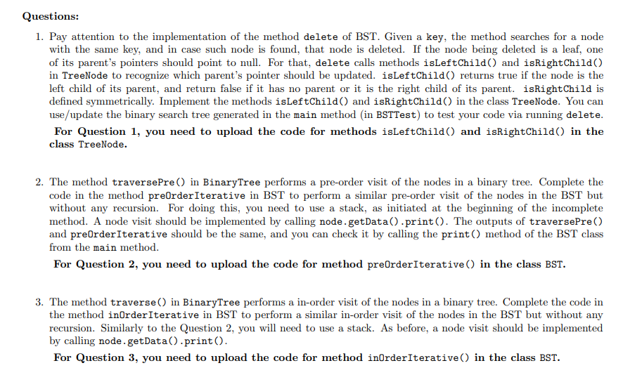 Edit the classes as per asked in the | Chegg.com
