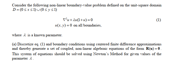 Consider the following non-linear boundary-value | Chegg.com
