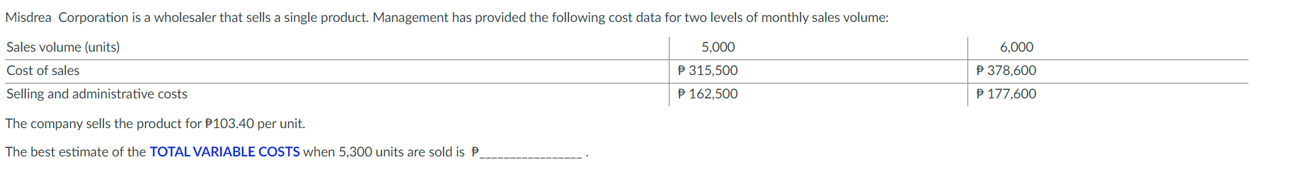 Solved Misdrea Corporation is a wholesaler that sells a | Chegg.com