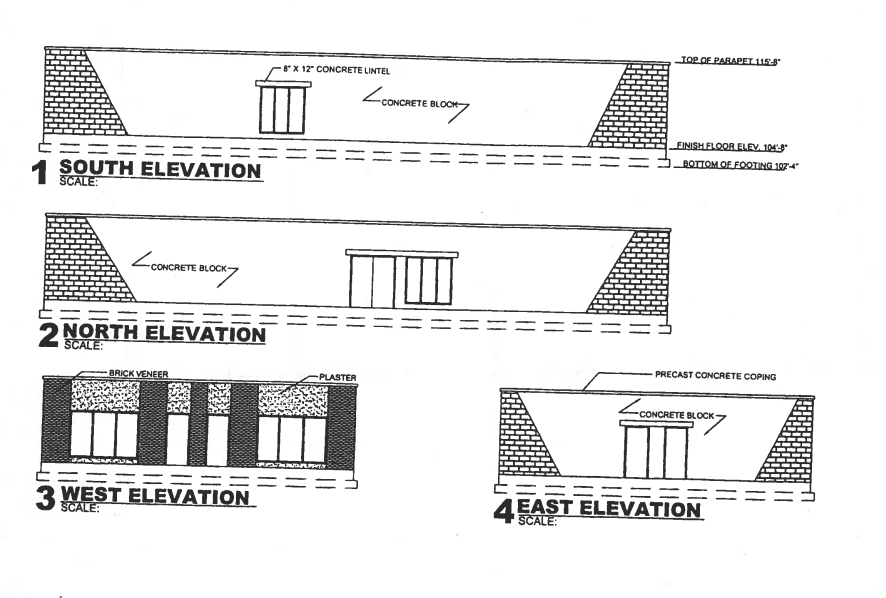 Solved 1 FLOOR PLAN1 SECTION 2 SECTIONNOARTH ELLVATION | Chegg.com