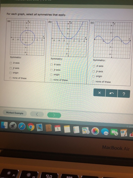 Solved For each graph, select all symmetries that apply | Chegg.com