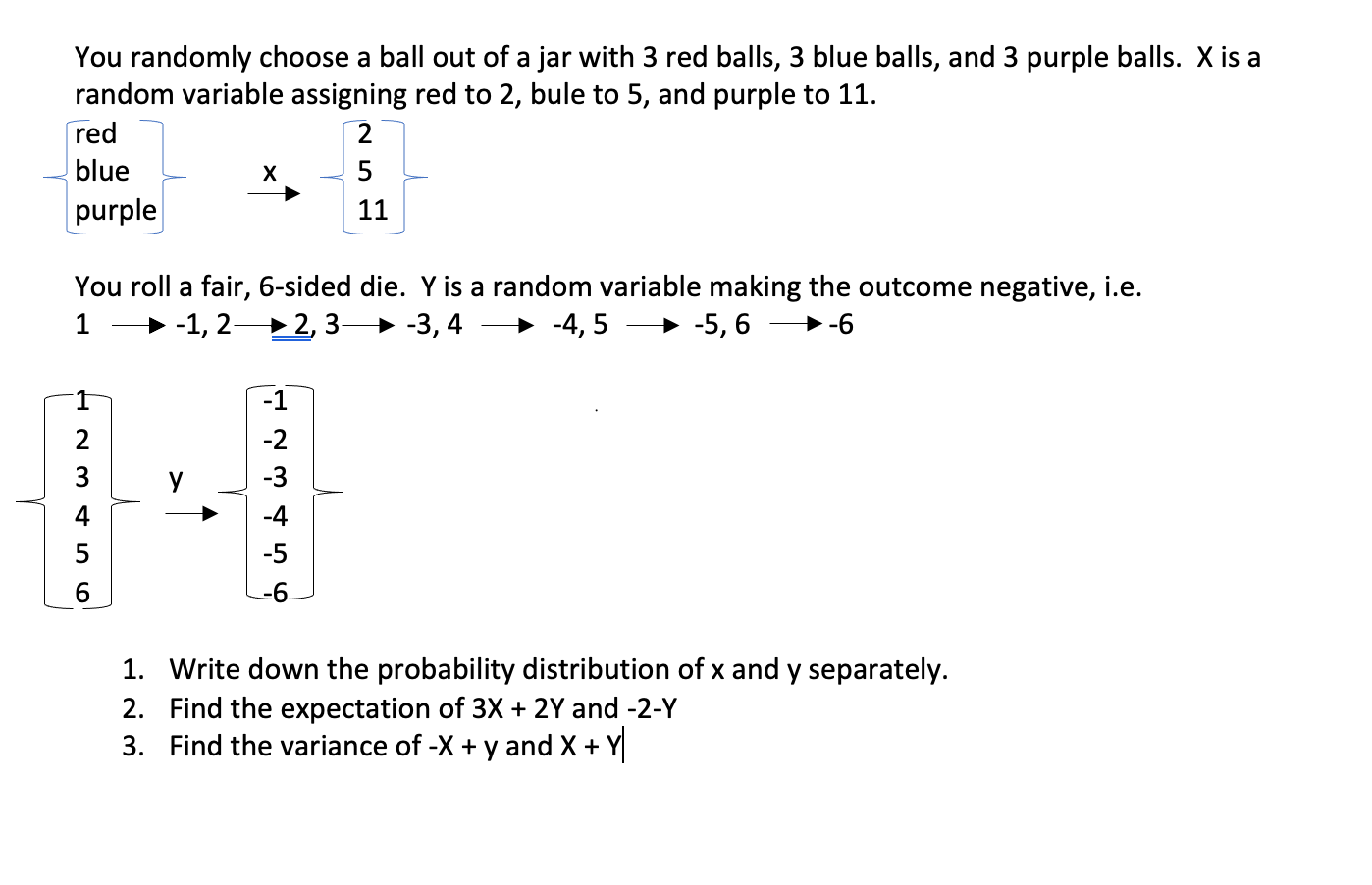 You randomly choose a ball out of a jar with 3 red | Chegg.com