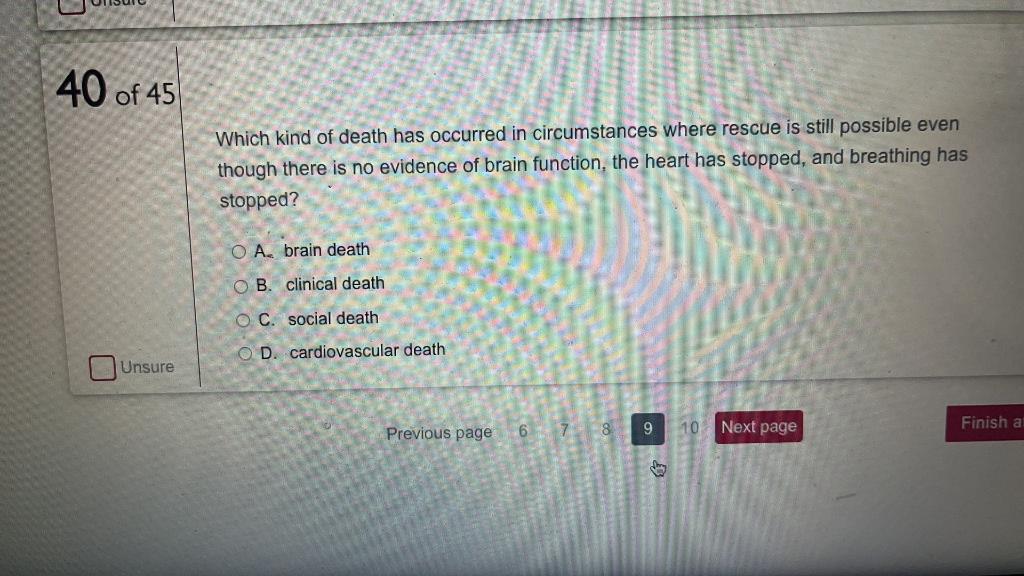 Solved Which kind of death has occurred in circumstances | Chegg.com