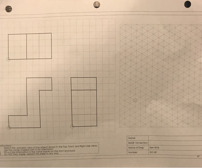 Solved Name: ENGR 103 Section: Name of Dwg: ee Whiz Number | Chegg.com
