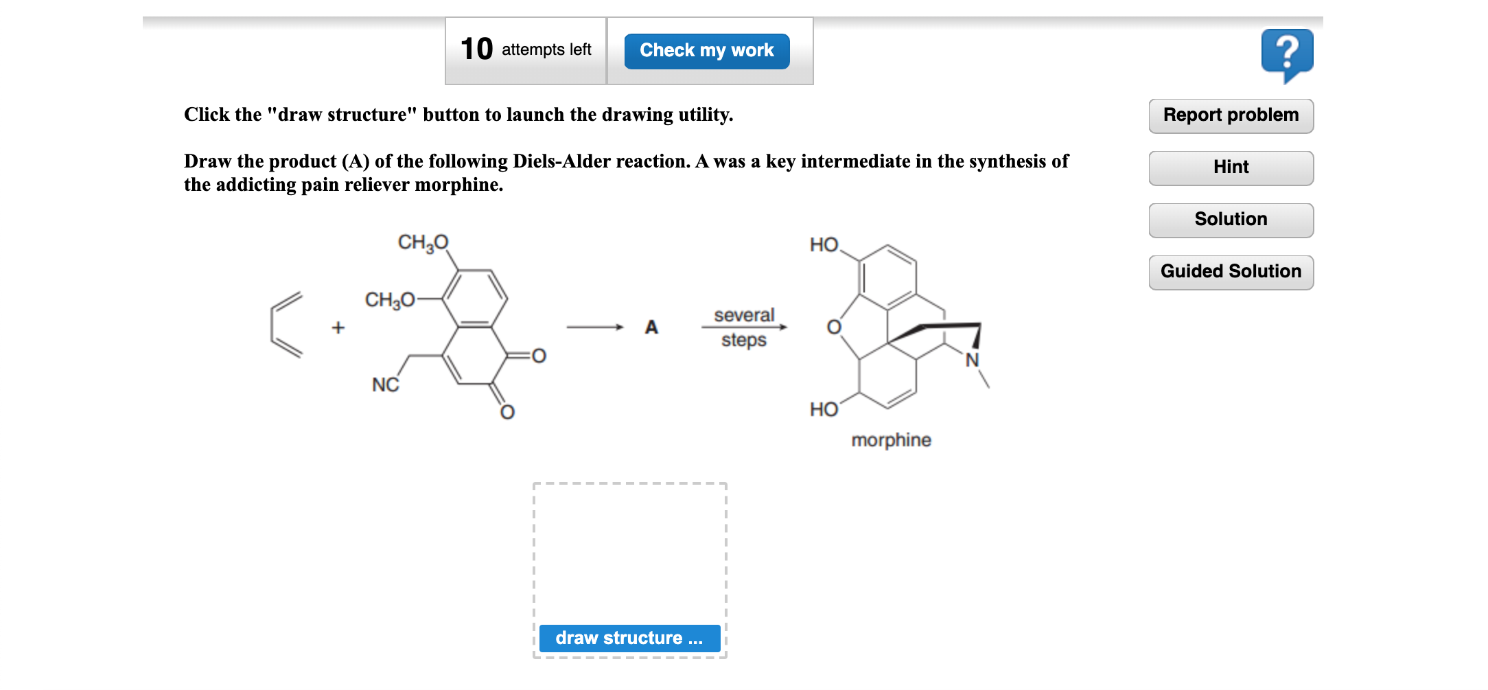 Solved 10 attempts left Check my work Click the "draw | Chegg.com