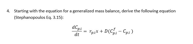 4. Starting with the equation for a generalized mass | Chegg.com