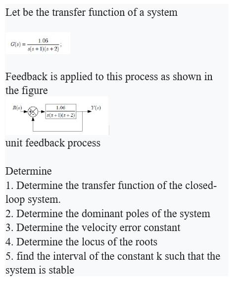 Solved Let be the transfer function of a system | Chegg.com
