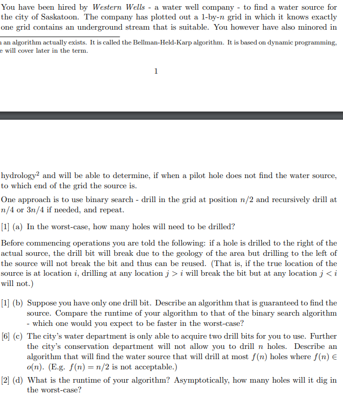 Solved You have been hired by Western Wells - a water well | Chegg.com