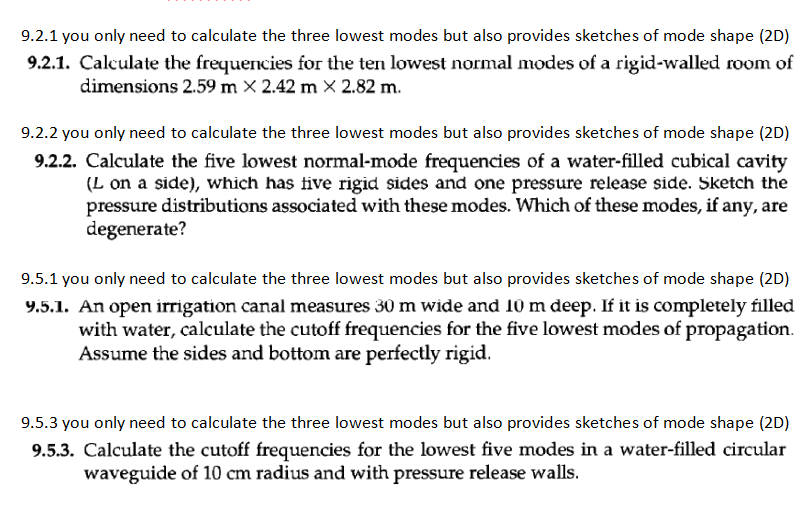 Solved 9.2.1 you only need to calculate the three lowest | Chegg.com