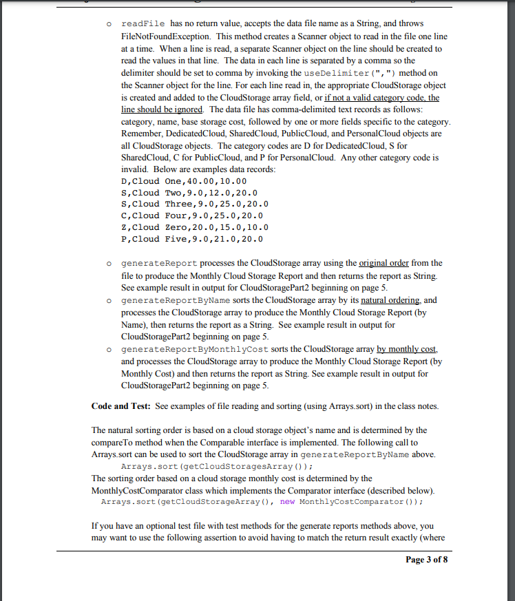 Project: Cloud Storage - Part 2 Page 2 of 8 | Chegg.com