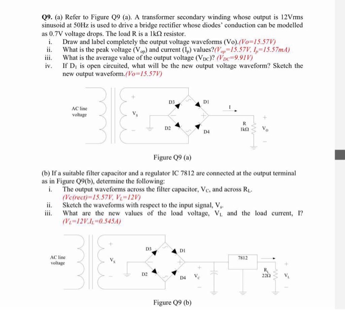 Solved Q9. (a) Refer to Figure Q9 (a). A transformer | Chegg.com
