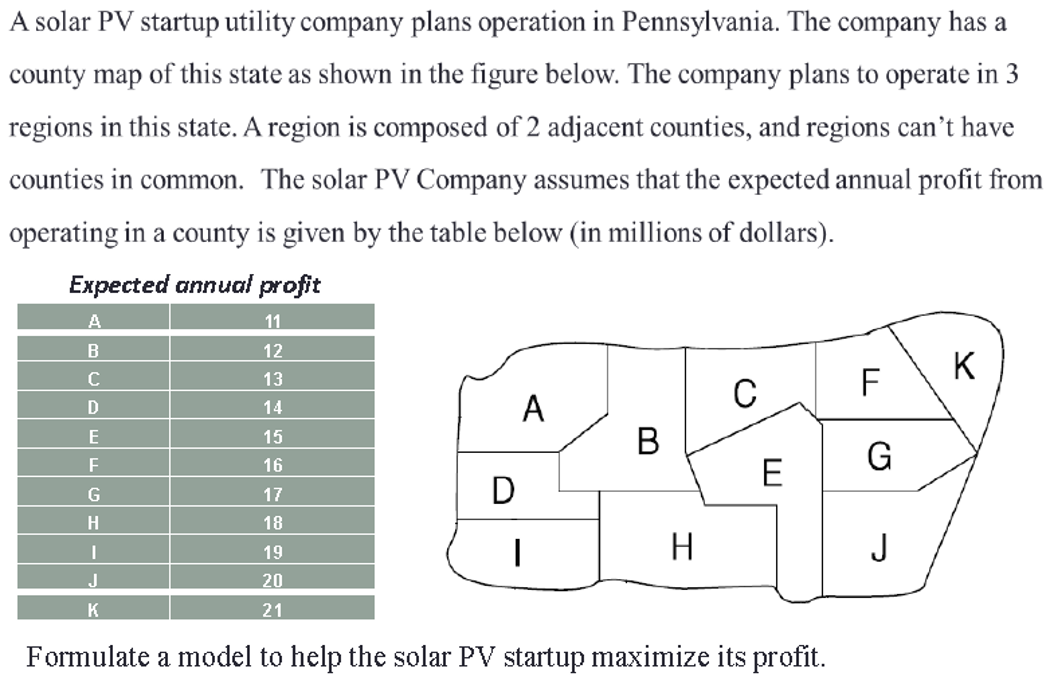 Solved A solar PV startup utility company plans operation in | Chegg.com