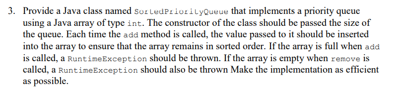 Solved Provide A Java Class Named Sur Ledpriorilyqueue That 7702
