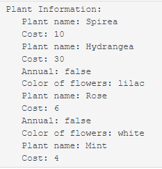 Solved Given a base Plant class and a derived Flower class, | Chegg.com