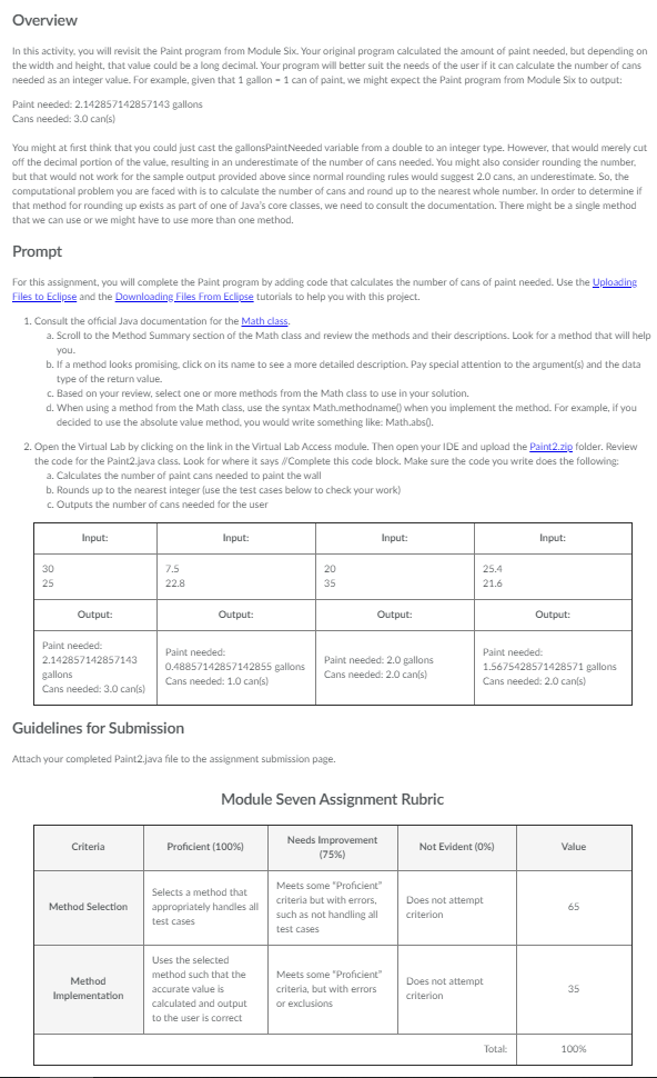 Solved import java.util.Scanner; public class Paint2 { | Chegg.com