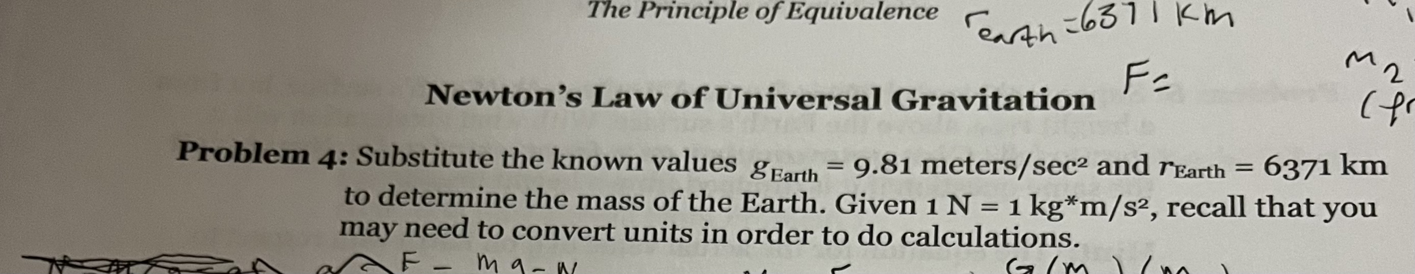 Newton's Law of Universal Gravitation Problem 4: | Chegg.com