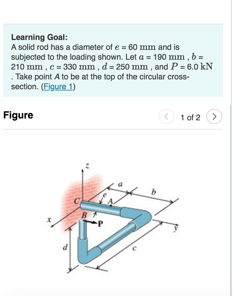 Solved Learning Goal: A solid rod has a diameter of e=60 mm | Chegg.com