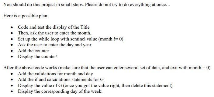 Solved Write a Java program for Zeller's Algorithm, which | Chegg.com
