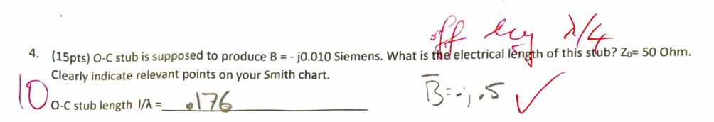 Solved е кон / 4. (15pts) 0-C stub is supposed to produce B | Chegg.com