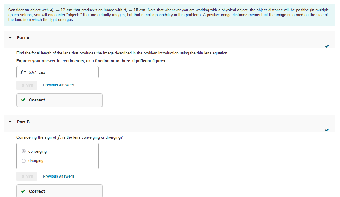 Solved Consider an object with d0=12 cm that produces an | Chegg.com