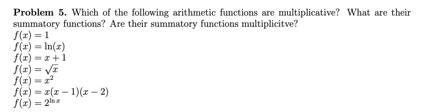 Problem 5 Which Of The Following Arithmetic