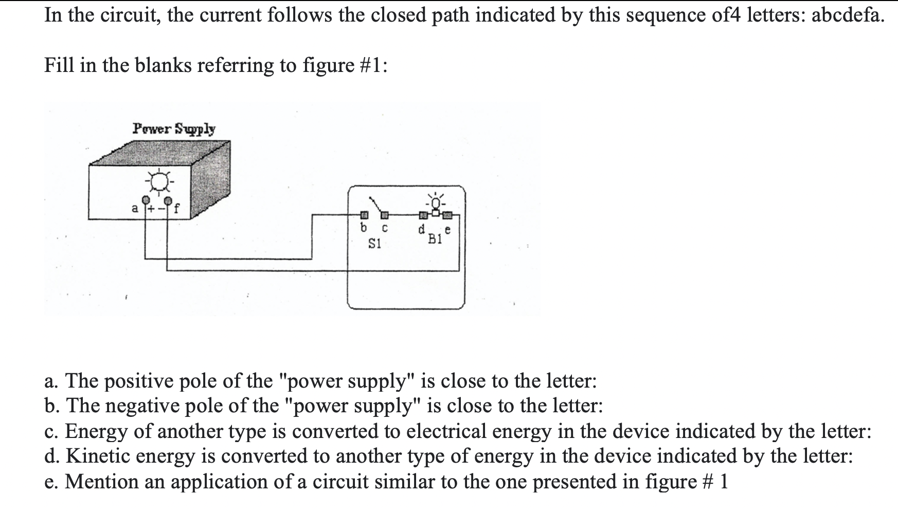 Solved In the circuit, the current follows the closed path | Chegg.com