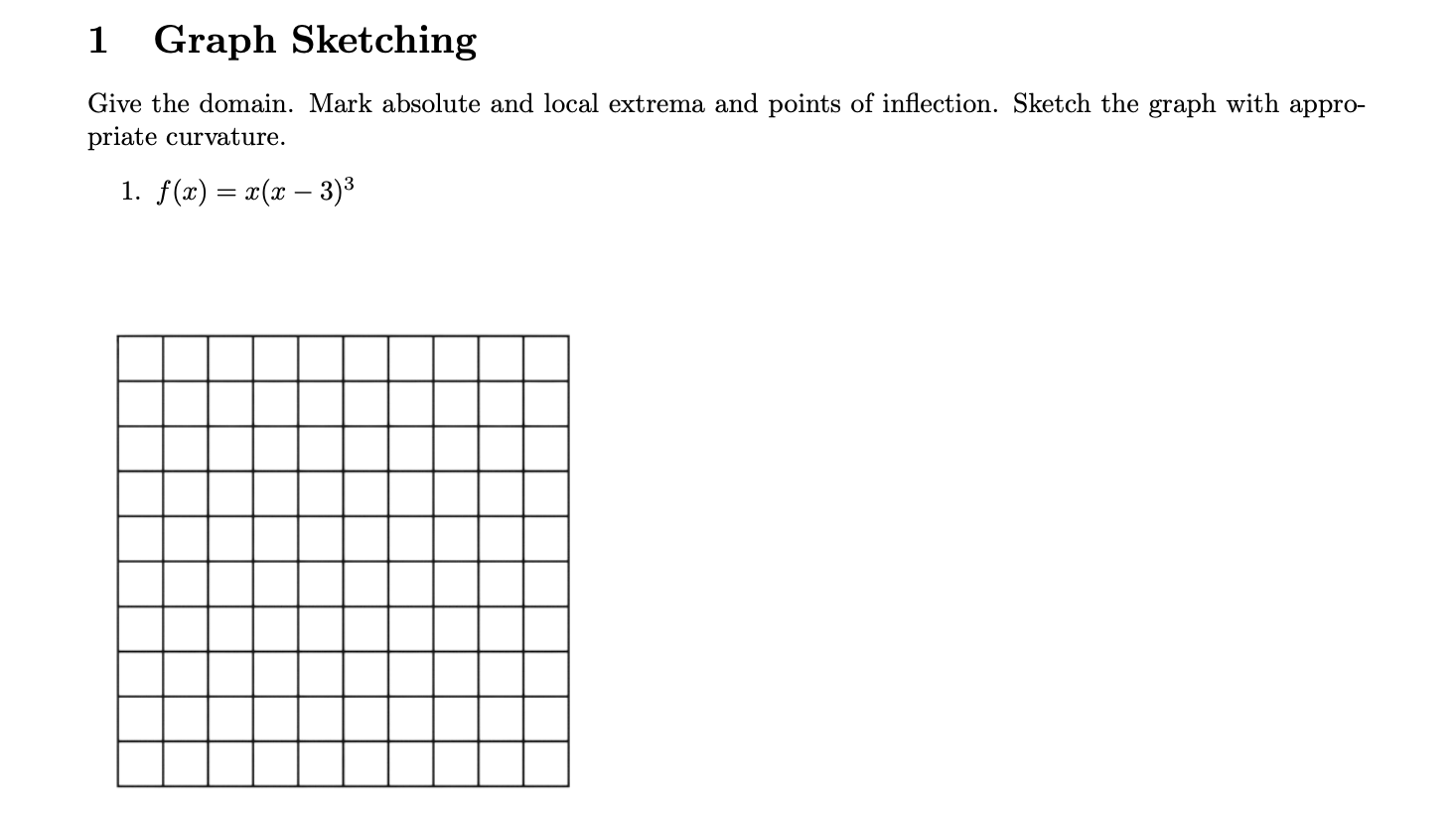 Solved 1 Graph Sketching Give The Domain Mark Absolute And 