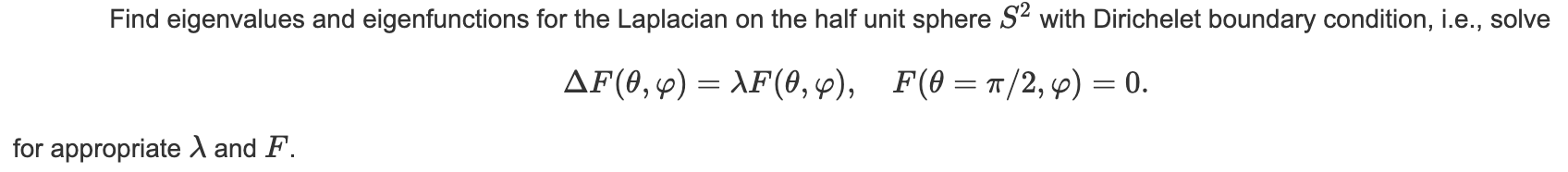 Solved Find eigenvalues and eigenfunctions for the Laplacian | Chegg.com