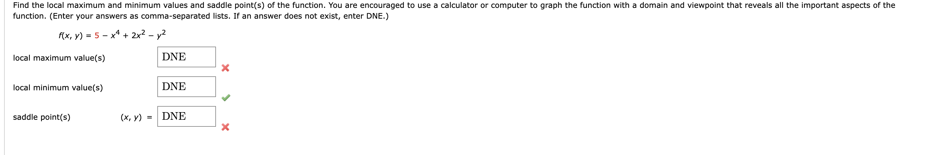 Solved function. (Enter your answers as comma-separated | Chegg.com