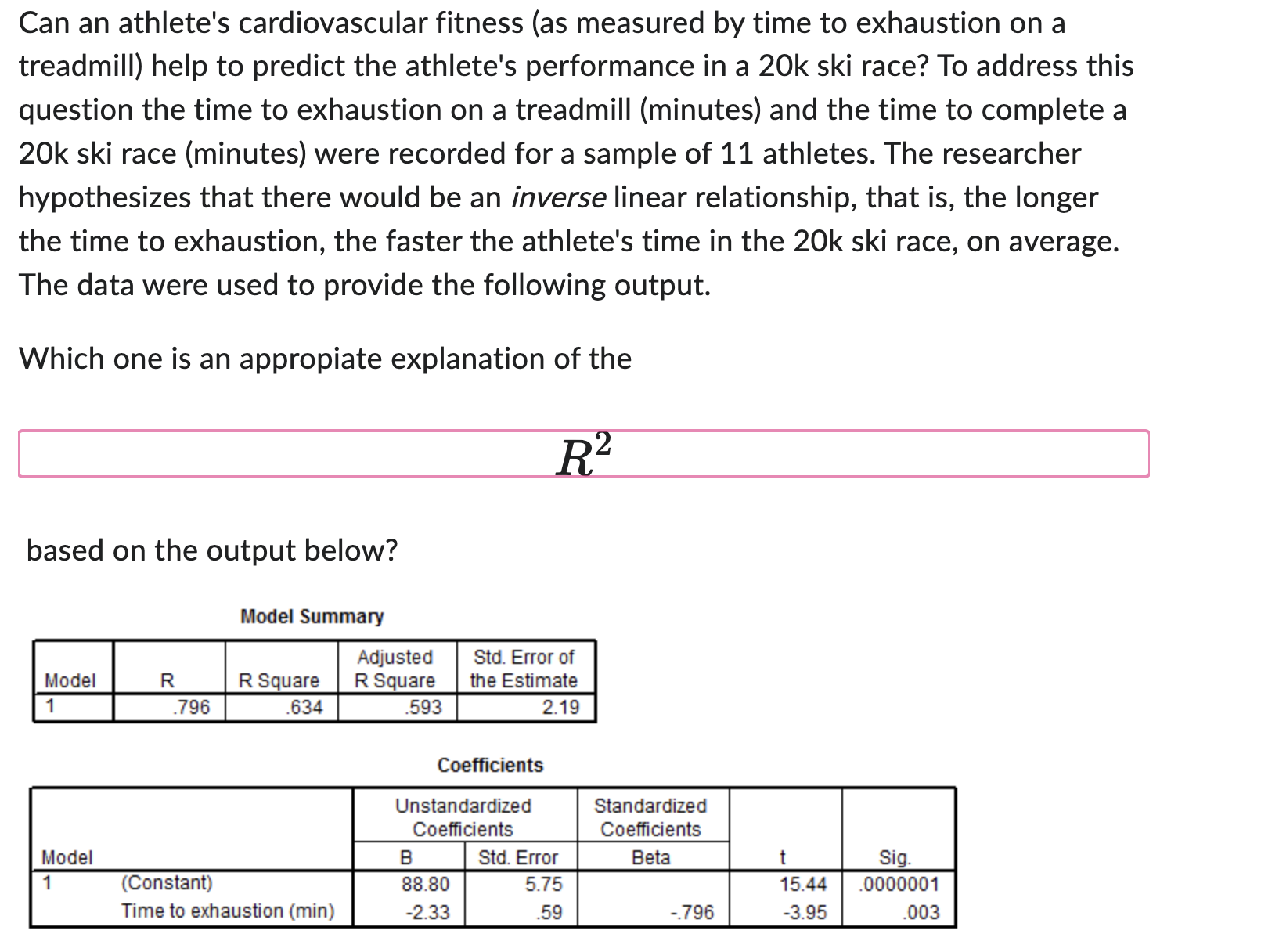 Solved Can an athlete's cardiovascular fitness (as measured | Chegg.com