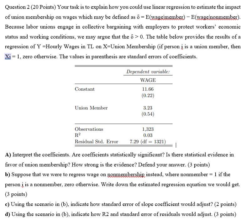 Question 2 (20 Points) Your task is to explain how | Chegg.com