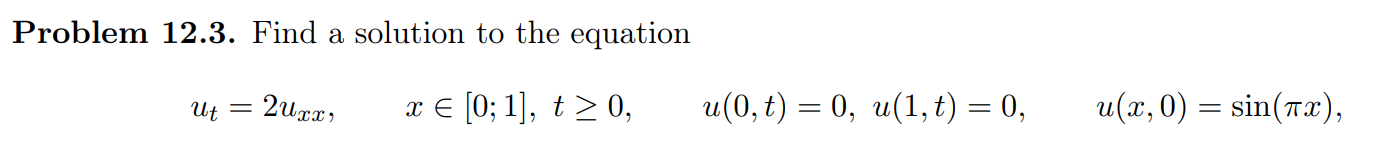 Solved Problem 12.3. Find a solution to the equation | Chegg.com