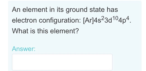 Solved An Element In Its Ground State Has Electron