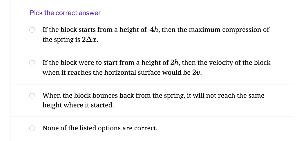 Solved A small block of mass m starts from rest and slides | Chegg.com