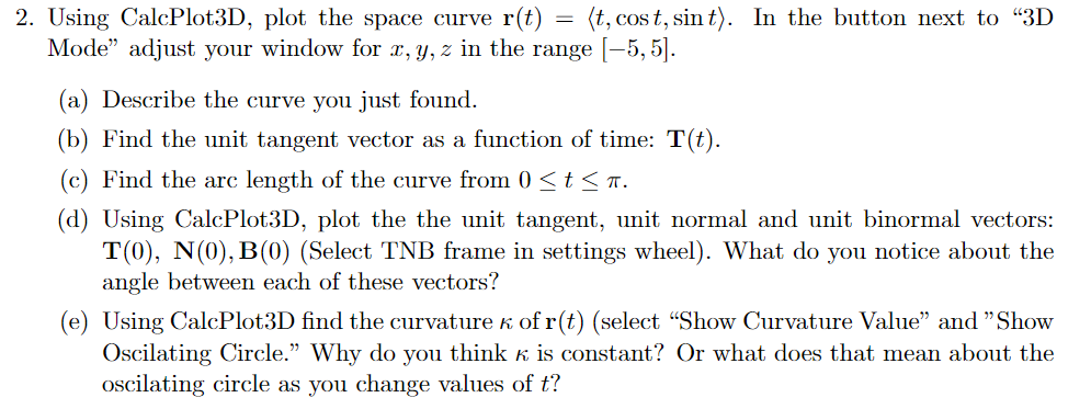 Solved Please Help! Thank you!Using CalcPlot3D, ﻿plot the | Chegg.com