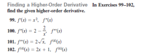 Solved Finding a Higher-Order Derivative In Exercises | Chegg.com