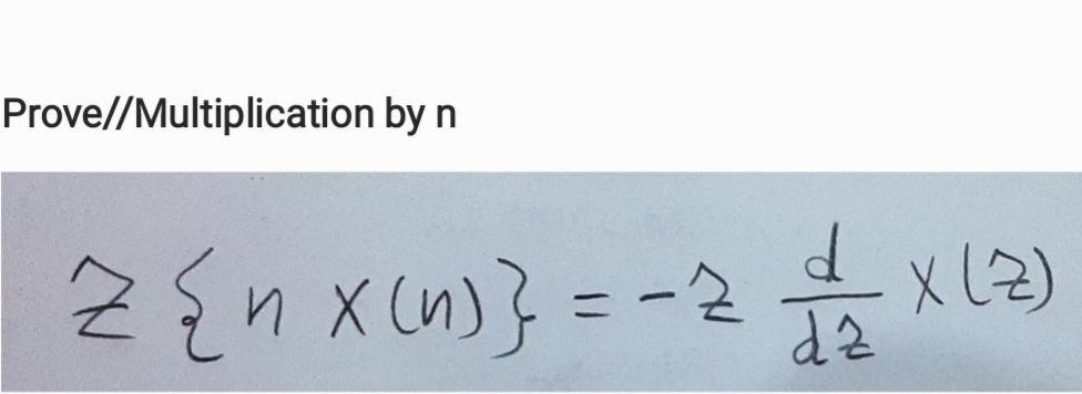 Solved Prove//Multiplication by n Z { n x (H)} = -2 2 2 2 x | Chegg.com