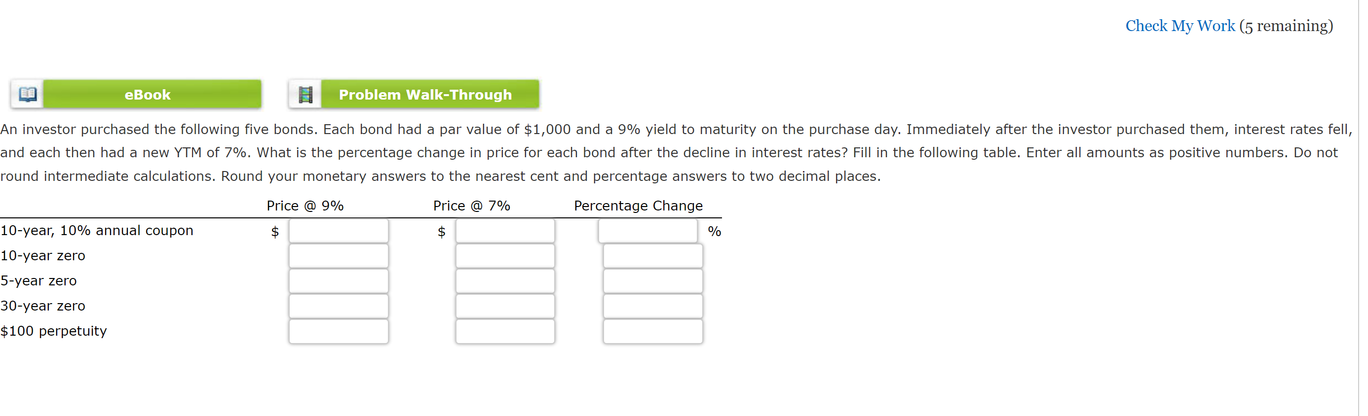 Solved Check My Work (5 remaining) 3 eBook Problem | Chegg.com